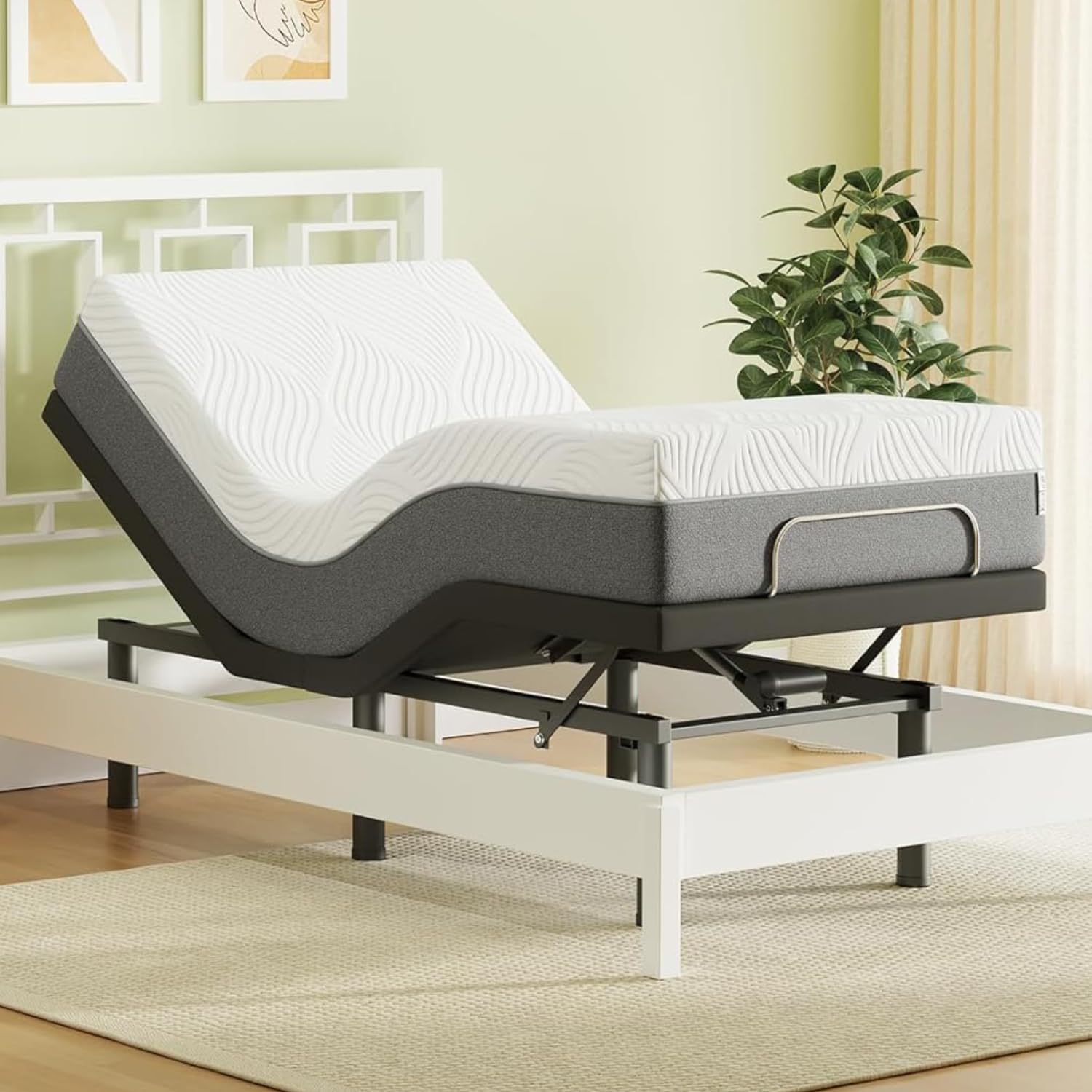 Amazon.com: koorlian Twin Adjustable Electric Bed Base Frame, Stand ...