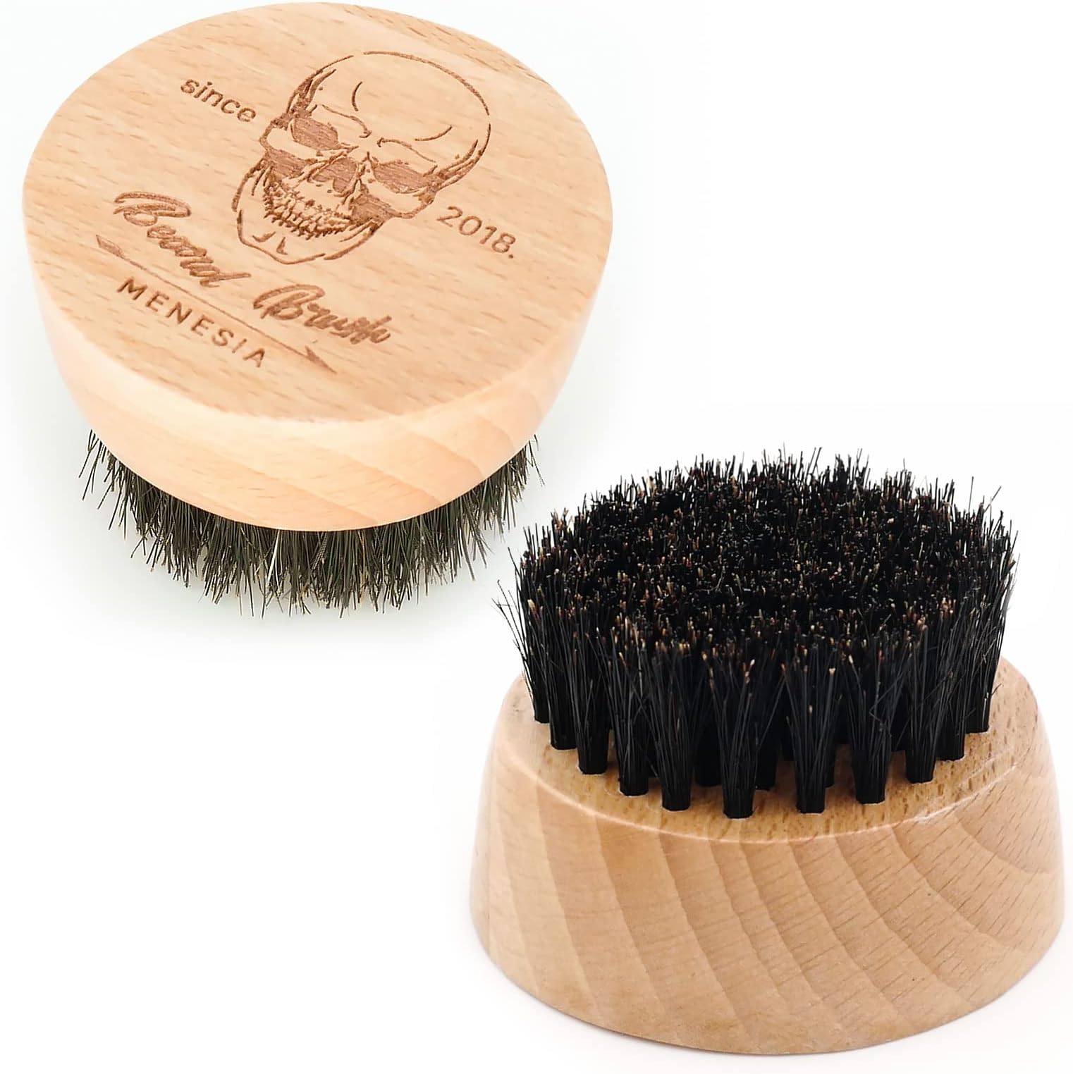 Amazon.com : Menesia Boar Bristle Hair Beard Brush for Men, Small and ...