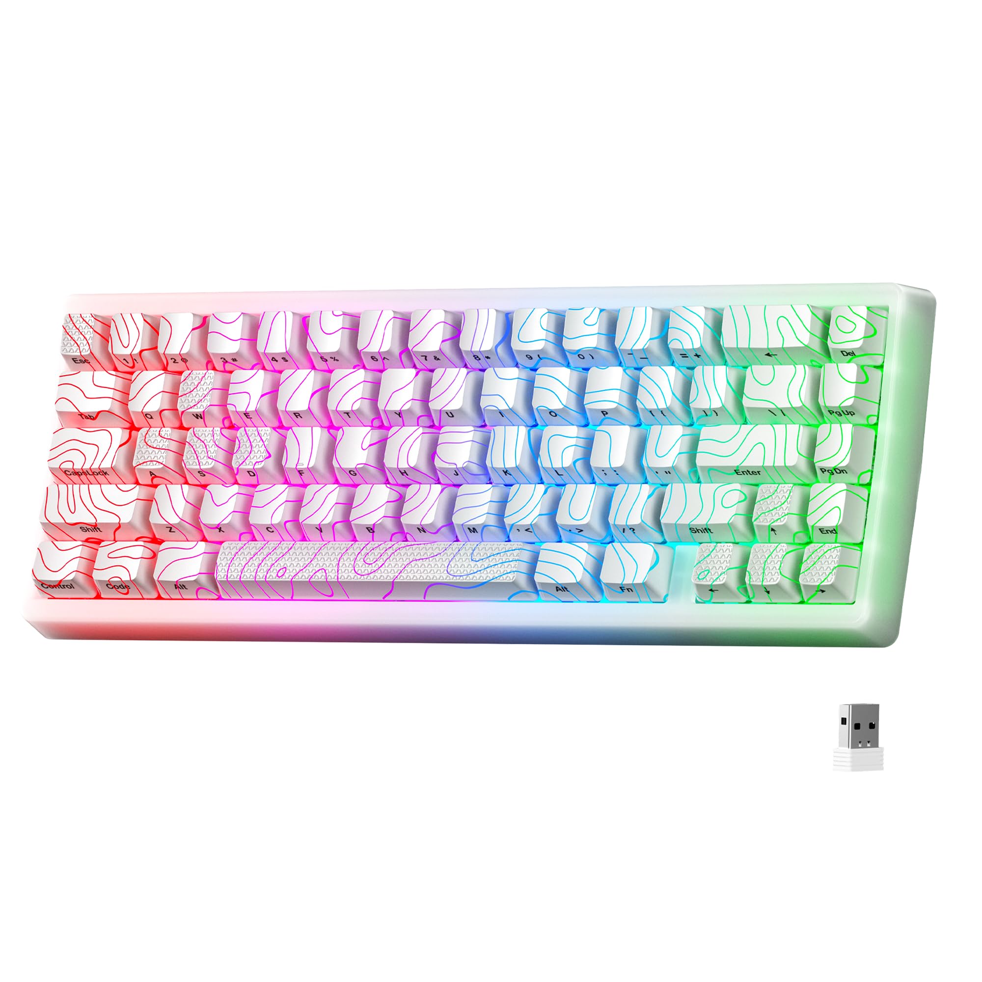 Amazon.com: HITIME x XVX M67 Wireless 60% Percent Keyboard, QMK/VIA ...