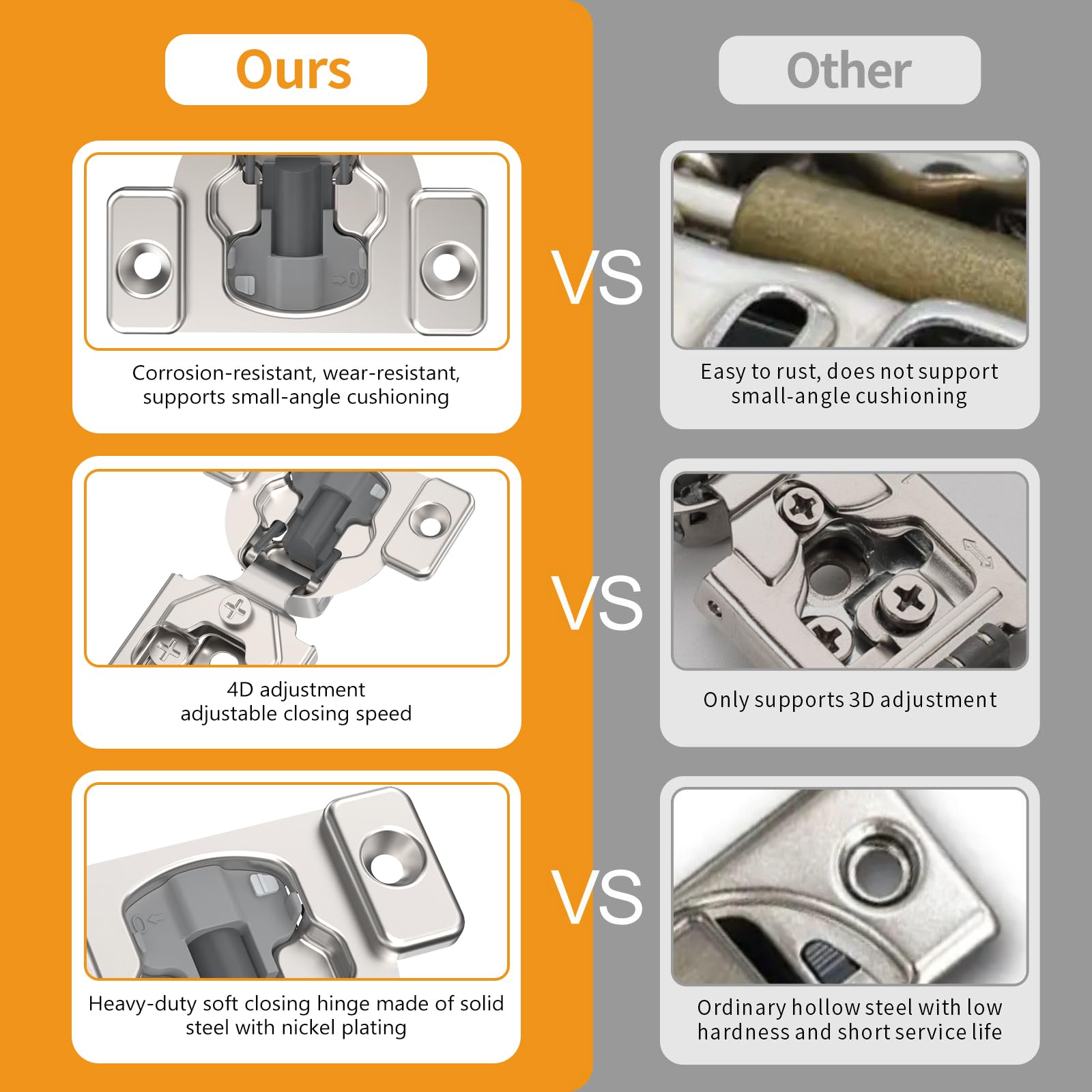 Snapklik.com : 20 Pack 1/2" 4D Concealed Hinges For Face Frame Door ...