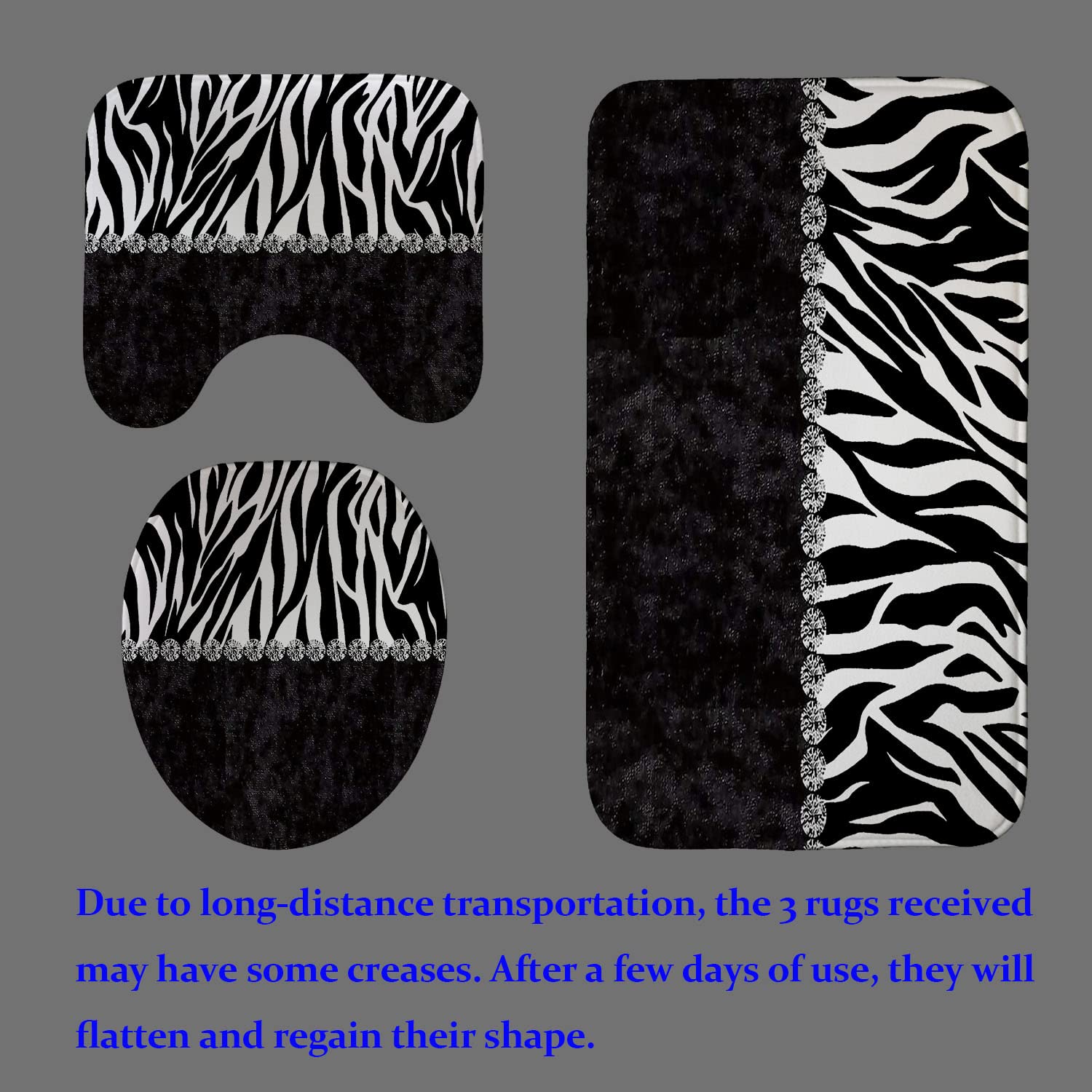 Zebra Print Bathroom Set