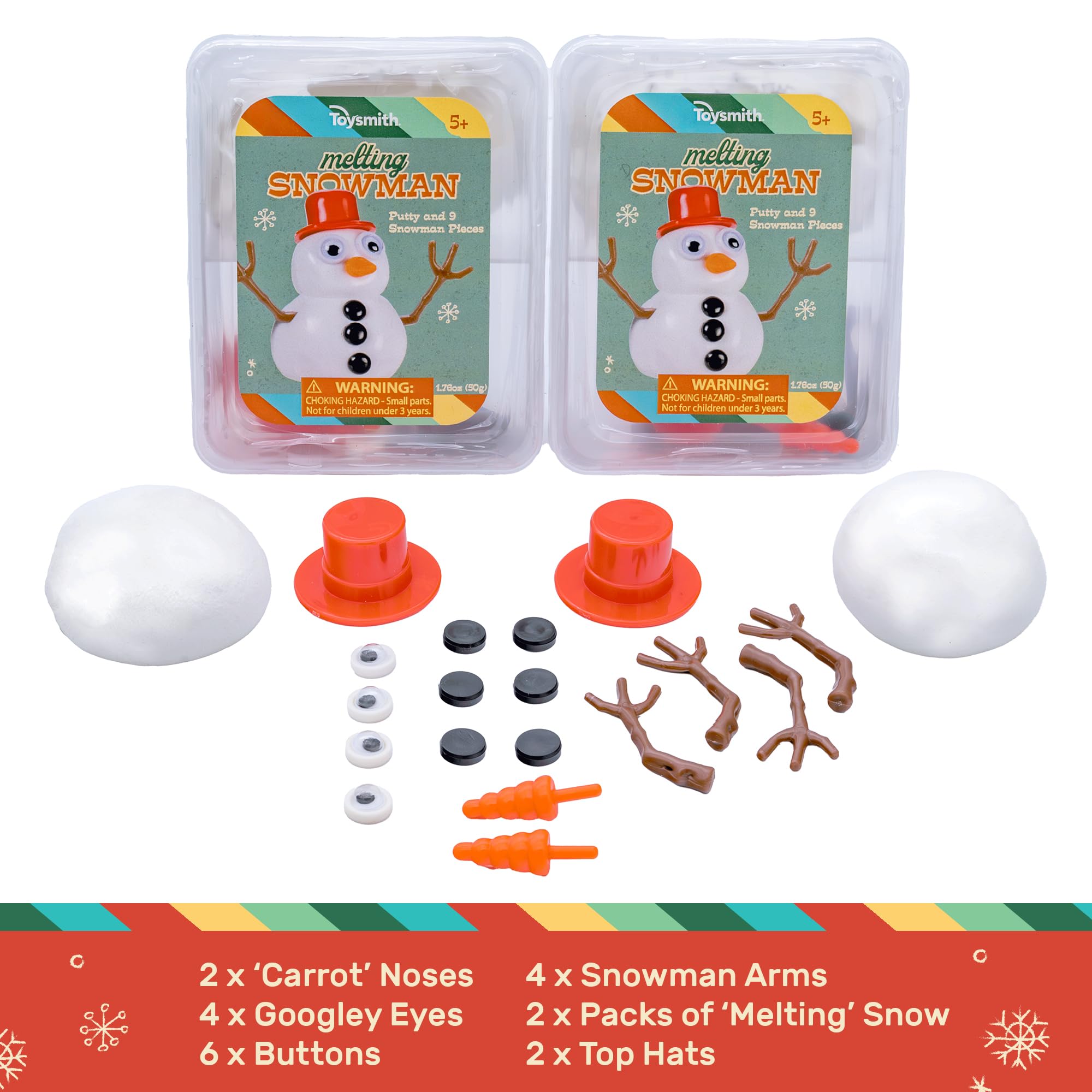Snapklik.com : Toysmith Melting Snowman Bundle Reusable Putty Slime Kit
