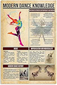 Amazon.com : Modern Dance Knowledge Metal Tin Signs Modern Dance ...