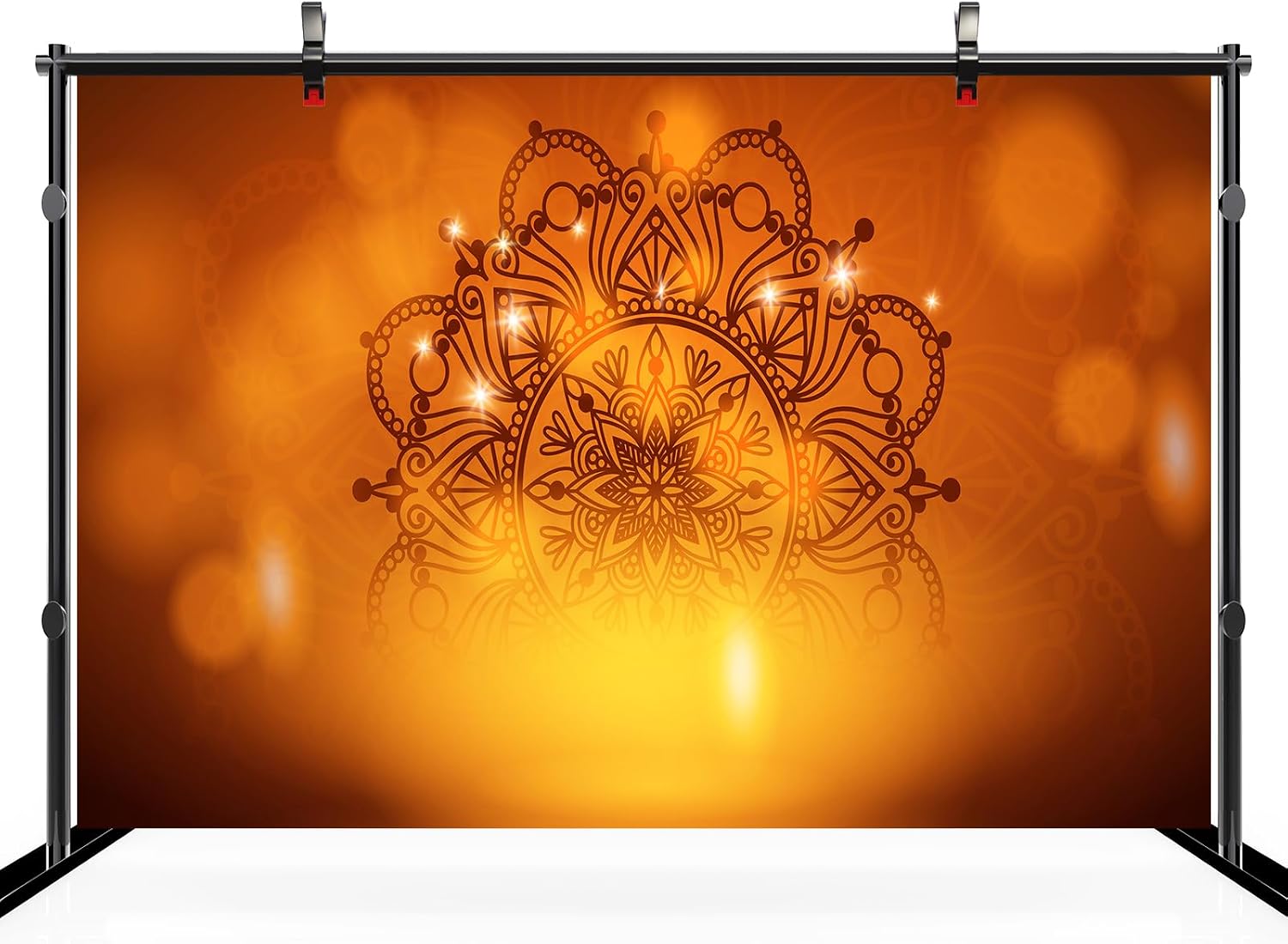 Amazon.com : CHNYWORK 5x4ft Diwali Backdrop Round Ornate Henna Mandala ...