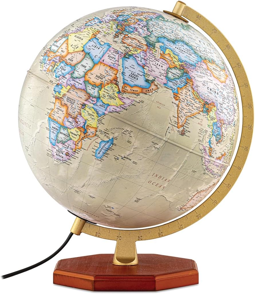 Amazon.com: Waypoint Geographic Voyager Plus Illuminated Globe, 12 ...