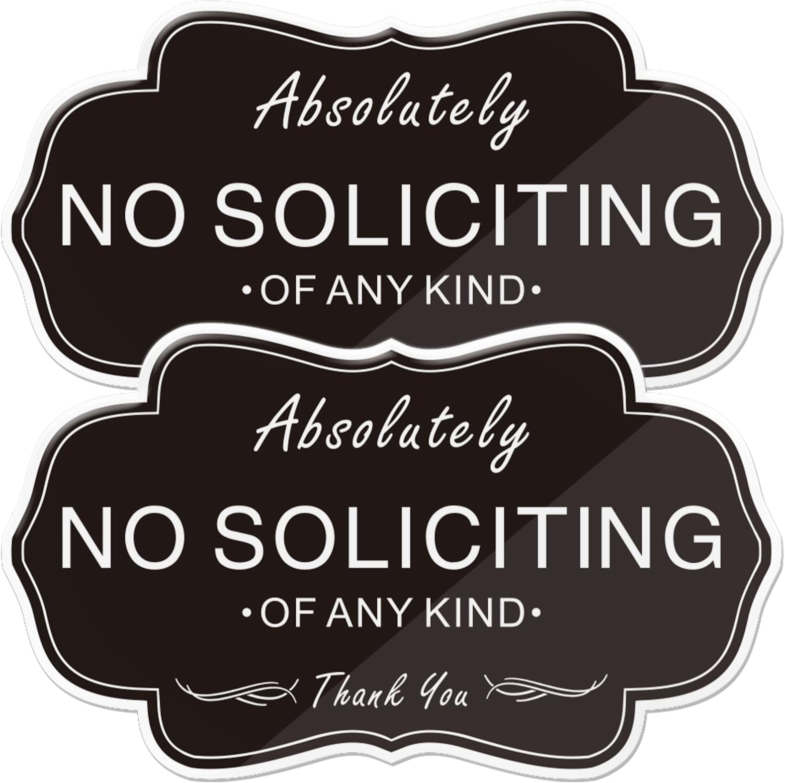 Amazon.com: 2 Pack No Soliciting Sign for Door,No Soliciting Sign for ...