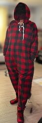 Amazon.com: Forever Lazy Footed Adult Onesies, One-Piece Pajama ...