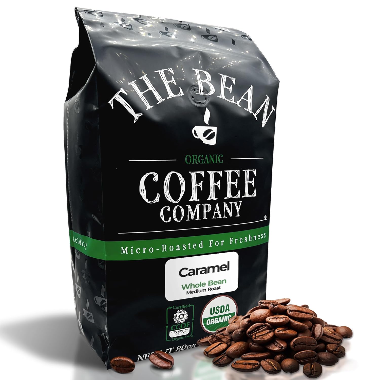Amazon.com : The Bean Organic Coffee Company Caramel, Medium Roast ...