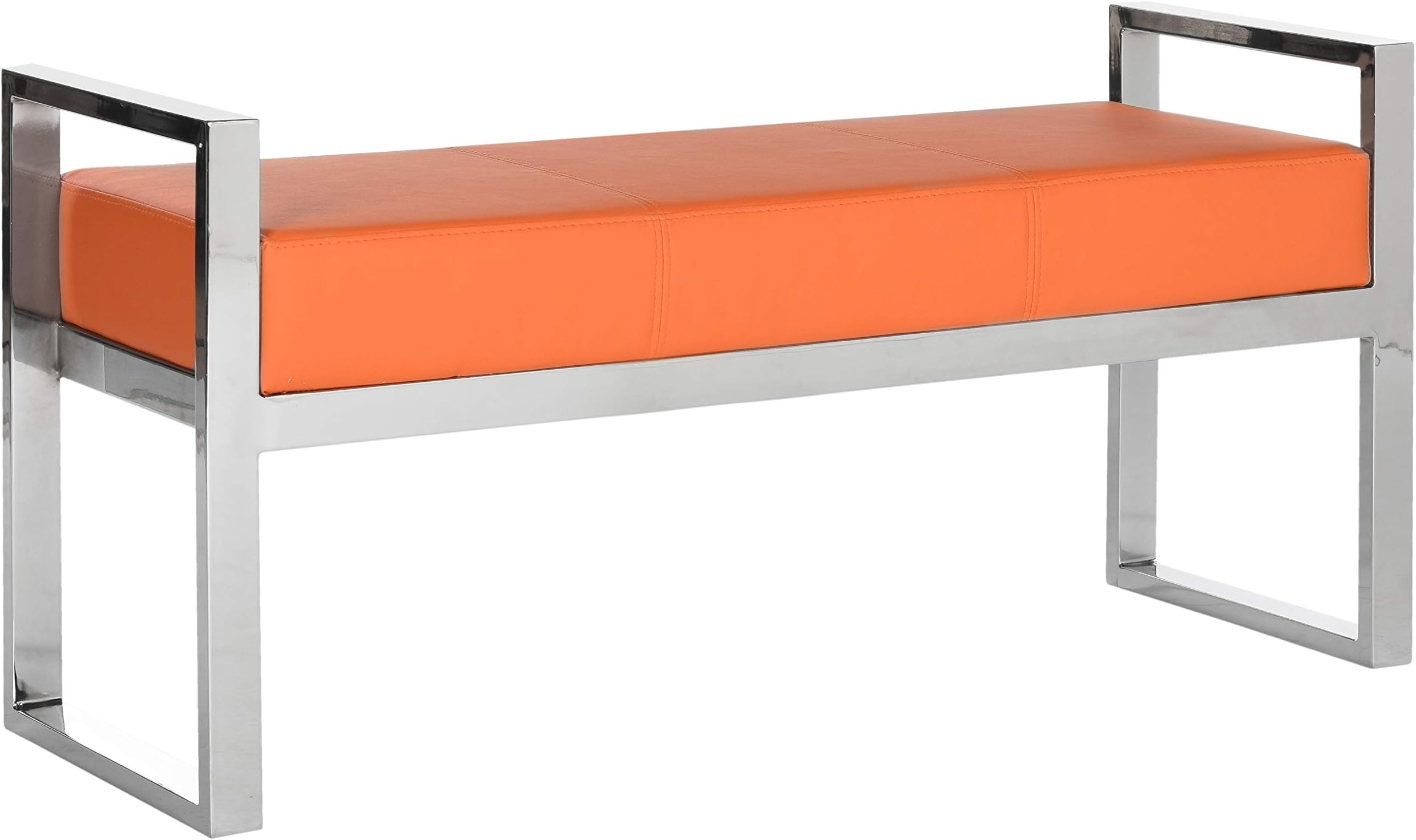 Amazon.com: Safavieh Home Collection Slade Modern Glam Orange Bench ...