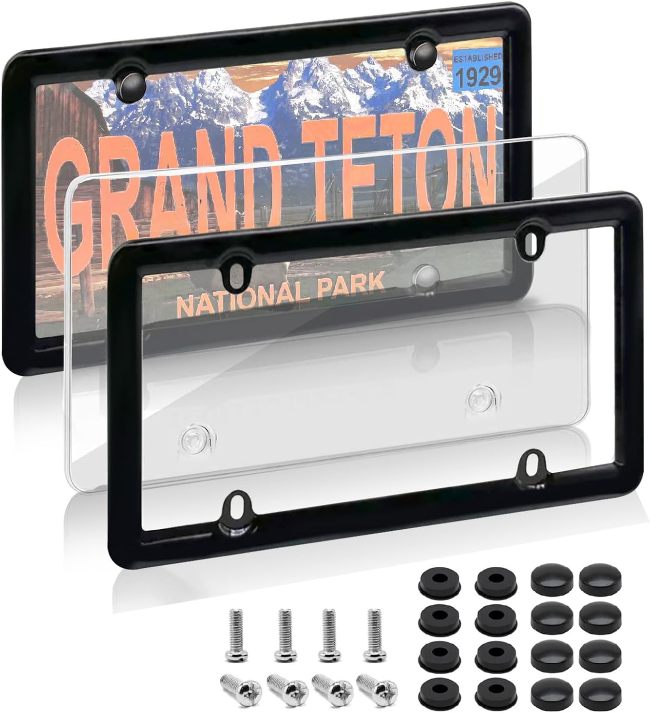 Motorup America Carbon Fiber License Plate Frame (Pack of 2) Best for ...