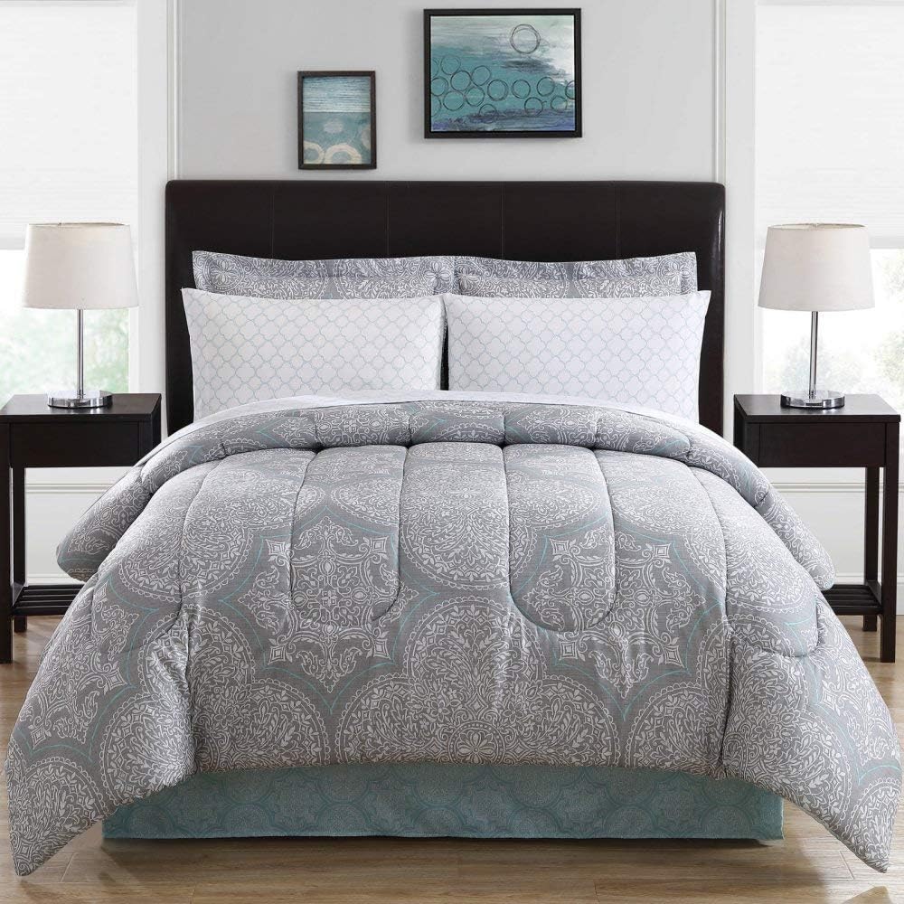 Amazon.com: Ellison Great Value Silverton 8 Piece, Queen Bed in a Bag ...
