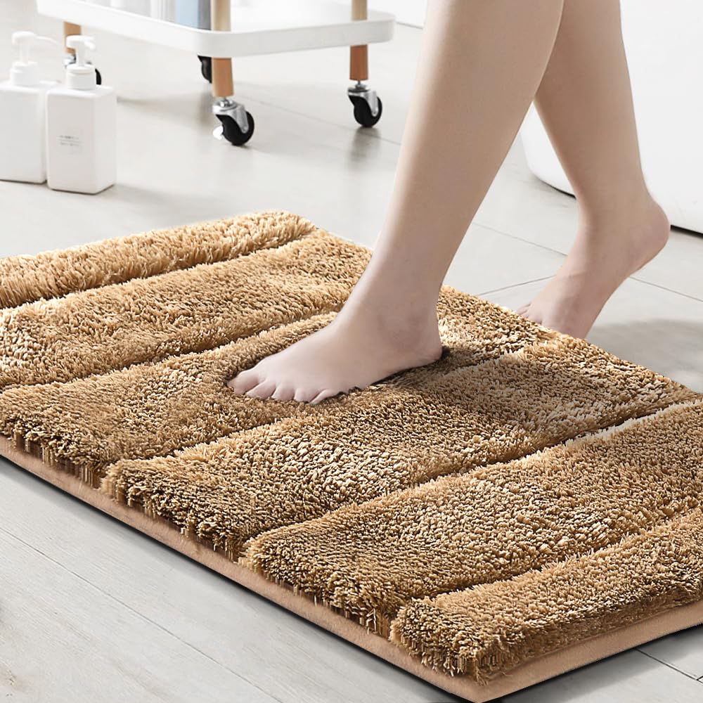 Amazon.com: H.VERSAILTEX Bathroom Rugs Thick Velvet Bath Rug Super ...