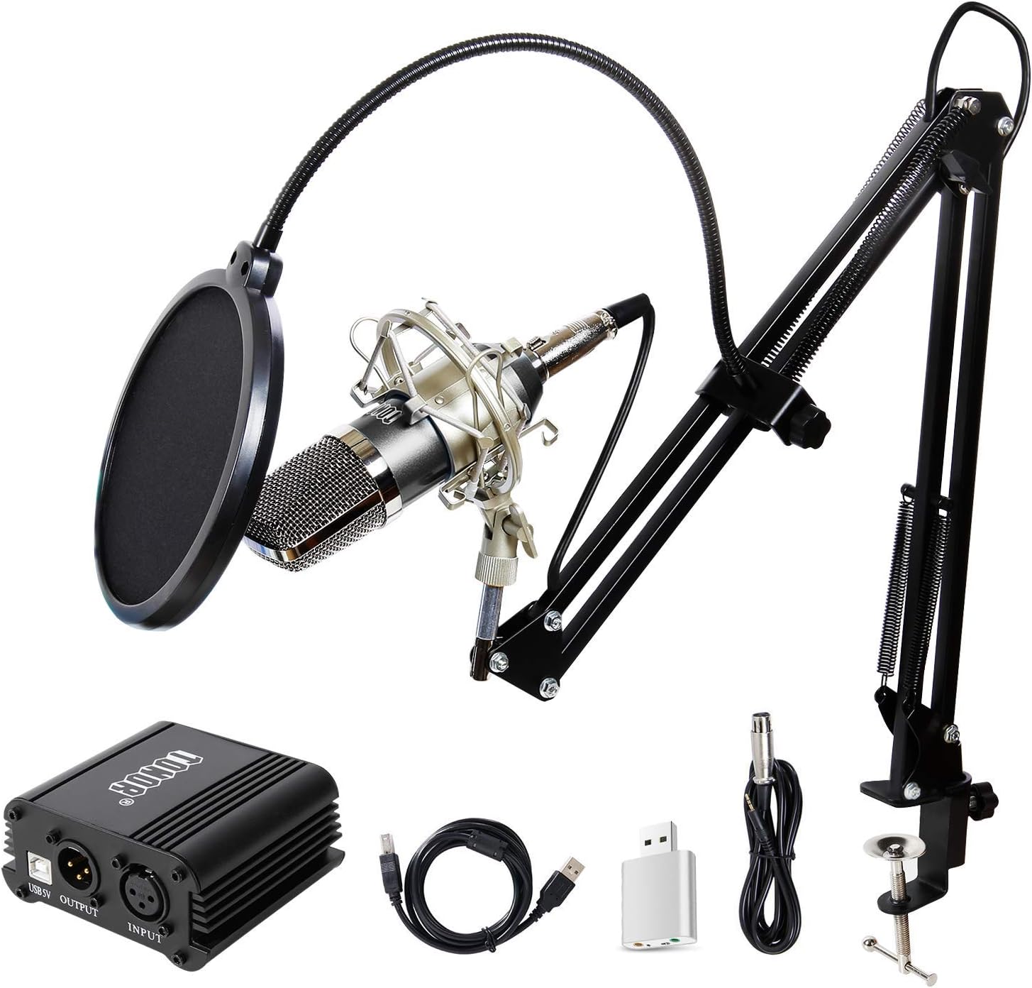 Amazon.com: TONOR Pro Condenser Microphone XLR to 3.5mm Podcasting ...
