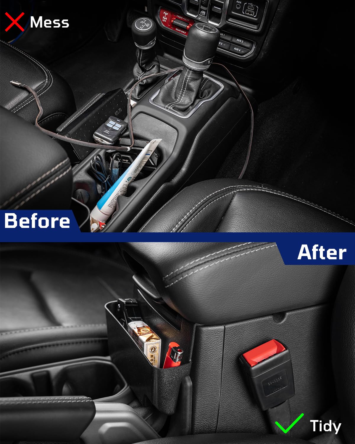 Snapklik.com : SHEAM Center Console Storage Box, Hanging Armrest ...
