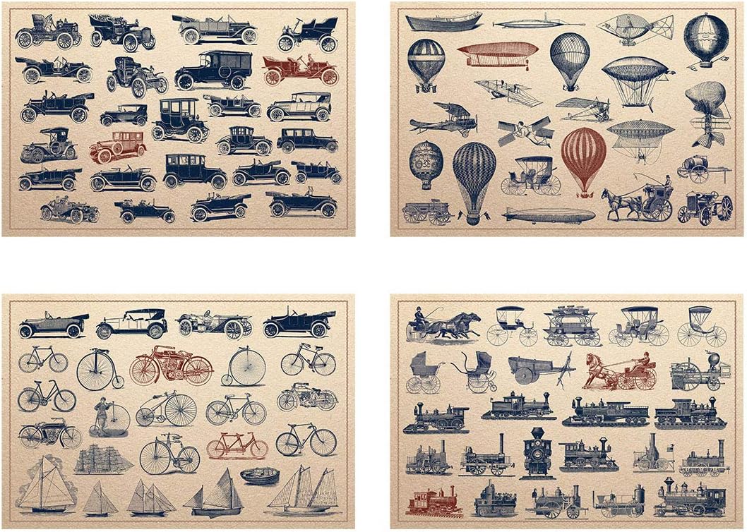 Meishe Art Poster Print Vehicles Transportation Travel History of ...