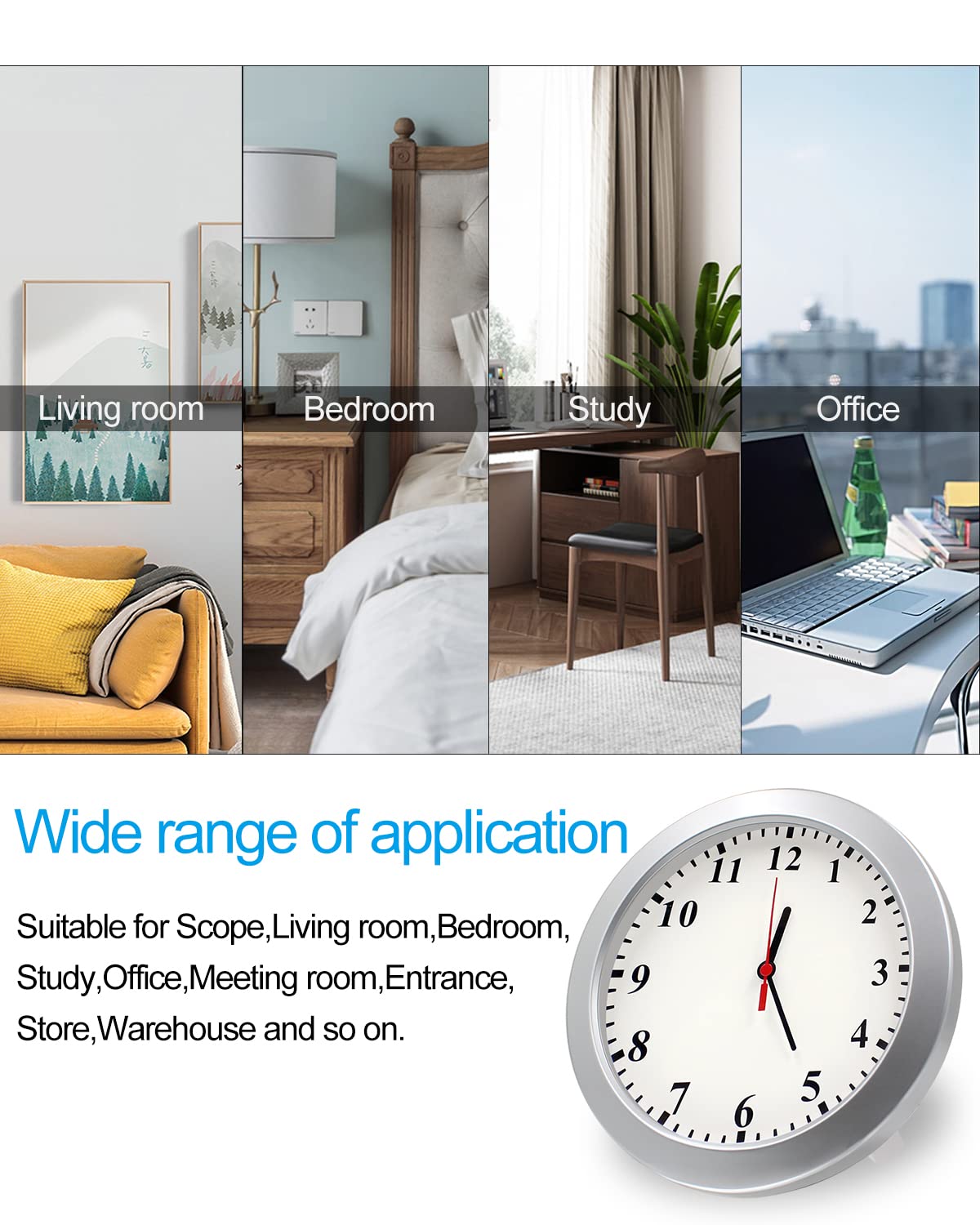 Hidden Camera Wall Clock, HD 1080P Security Spy Camera Clock with ...