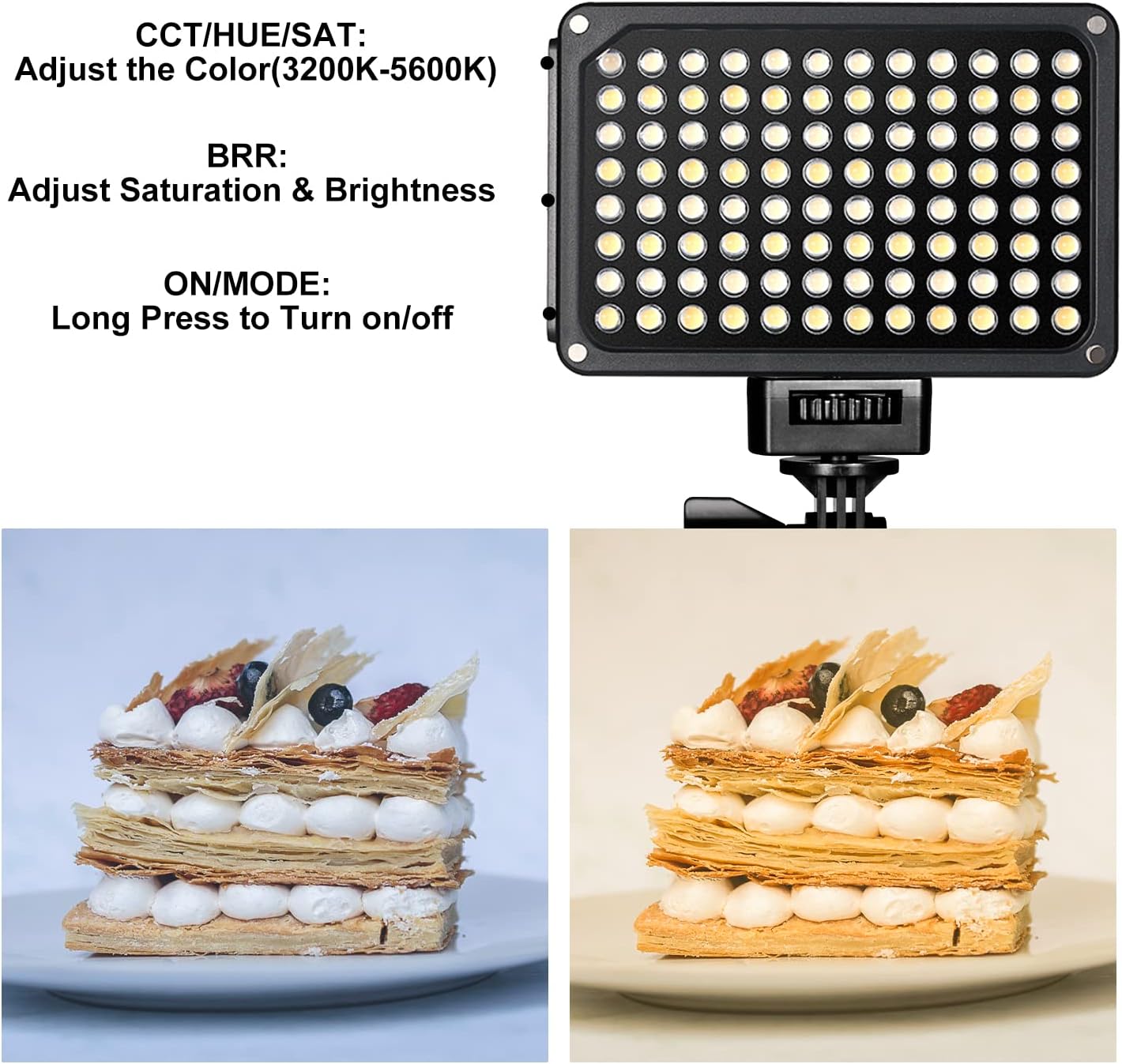 Buy GVM Bicolor Camera Light, Portable LED Video Light with ...