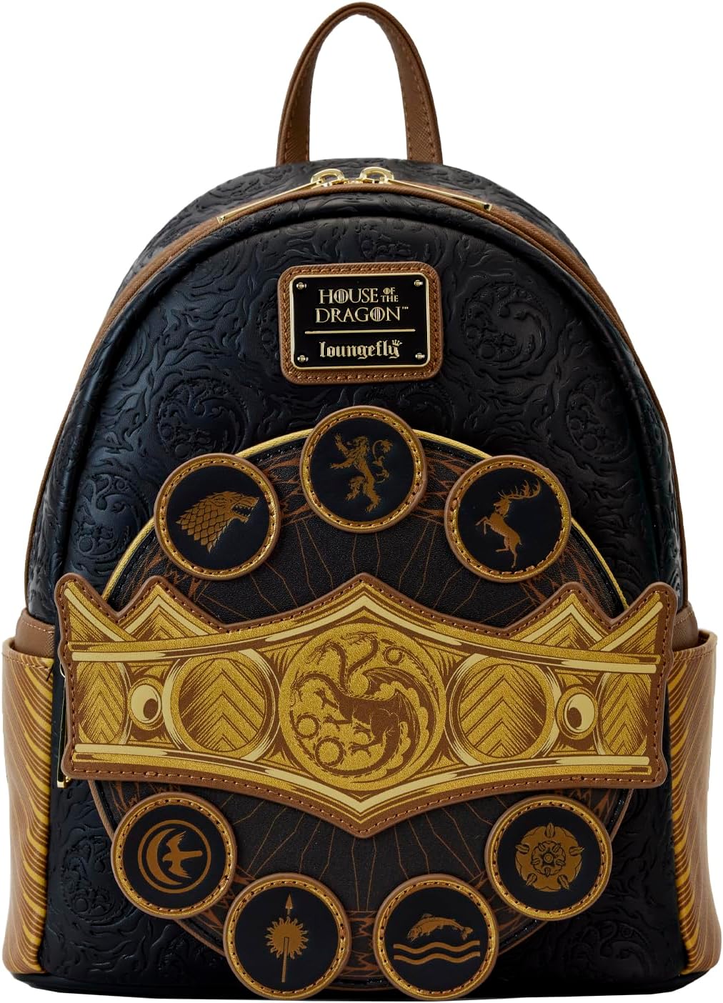 Amazon.com: Loungefly House of The Dragon Crown Mini-Backpack, Amazon ...