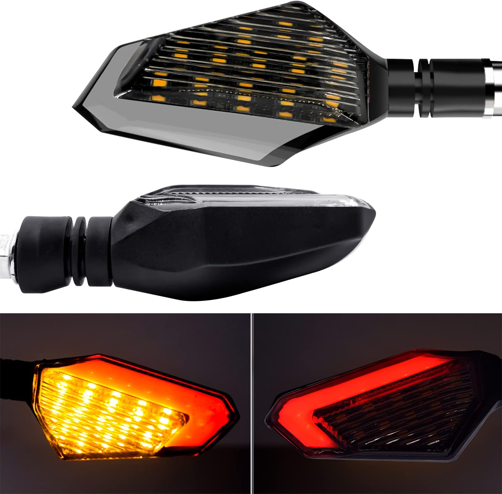 Amazon.com: OSAN Motorcycle LED Turn Signals Indicators Blinkers Lights ...