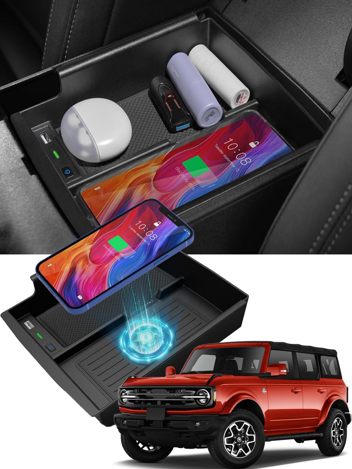 Amazon.com: CarQiWireless Wireless Charger for Ford Bronco 2021-2025 ...