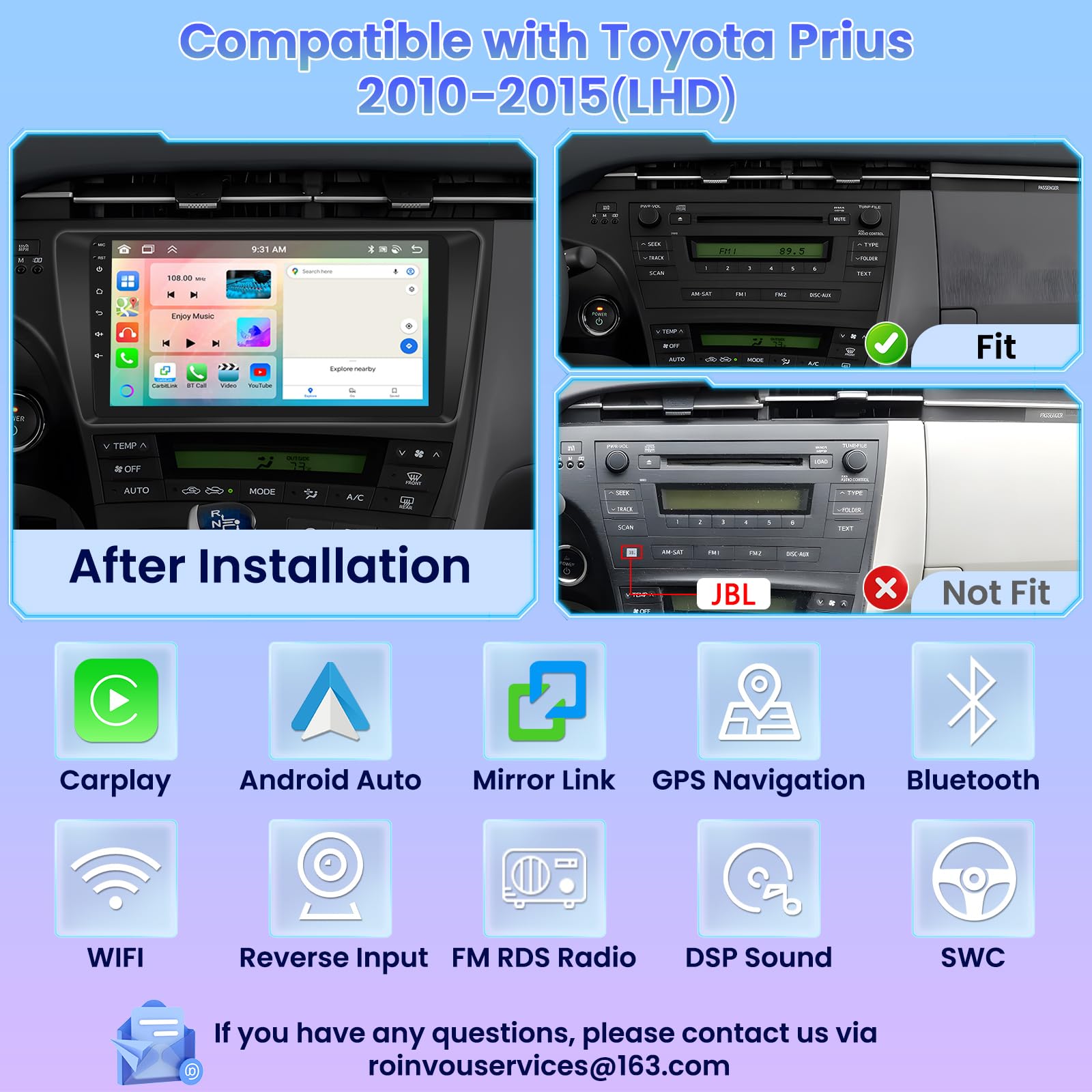 Snapklik.com : Roinvou 8 Cores 4+64G Android Radio Upgrade For Toyota ...