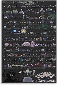 Amazon.com: QinBaoBao Game Poster Hollow Anime Knight Game Map Posters ...