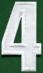 Amazon.com: Number 4 numeral math counting # four school white ...