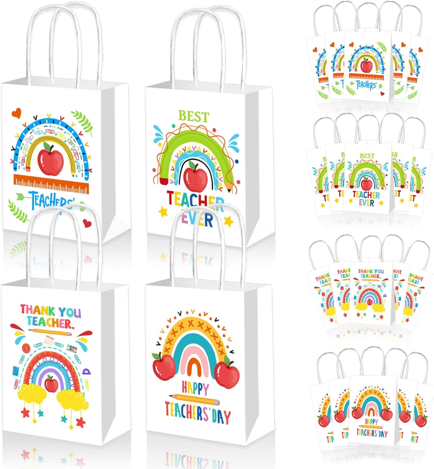Amazon.com: LANCU 24PCS Thank You Gift Bags for Teacher Appreciation ...