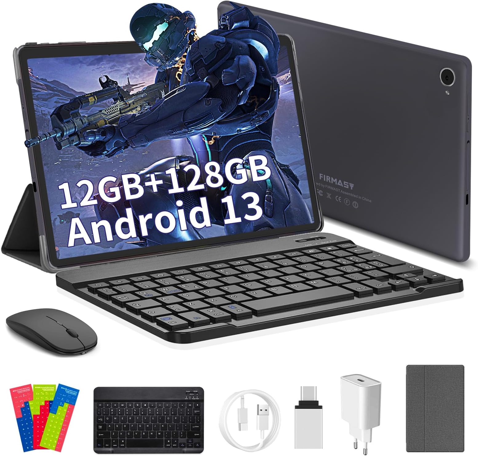 FIRMAST Tablet 10 Pollici Android 13, 12 GB RAM + 128 GB ROM, TF 1 TB ...