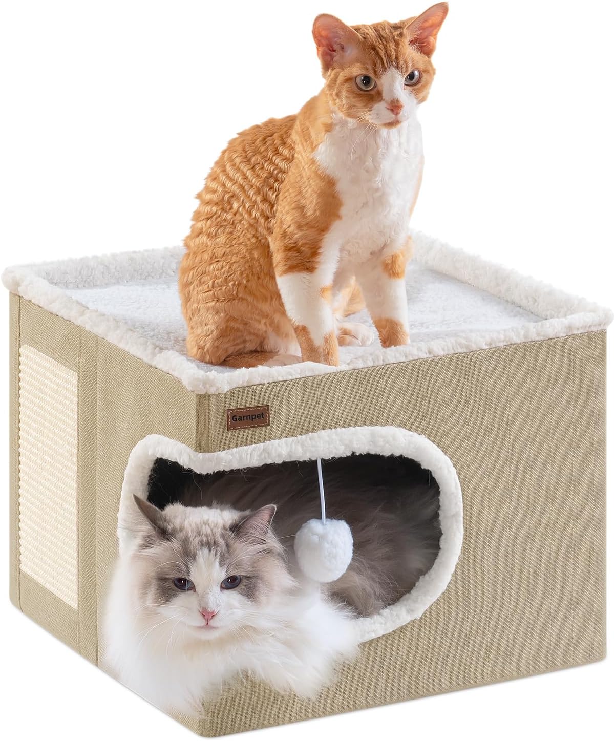 Amazon.com : Lesure Cat Bed for Indoor Cats - Large Cat House for ...