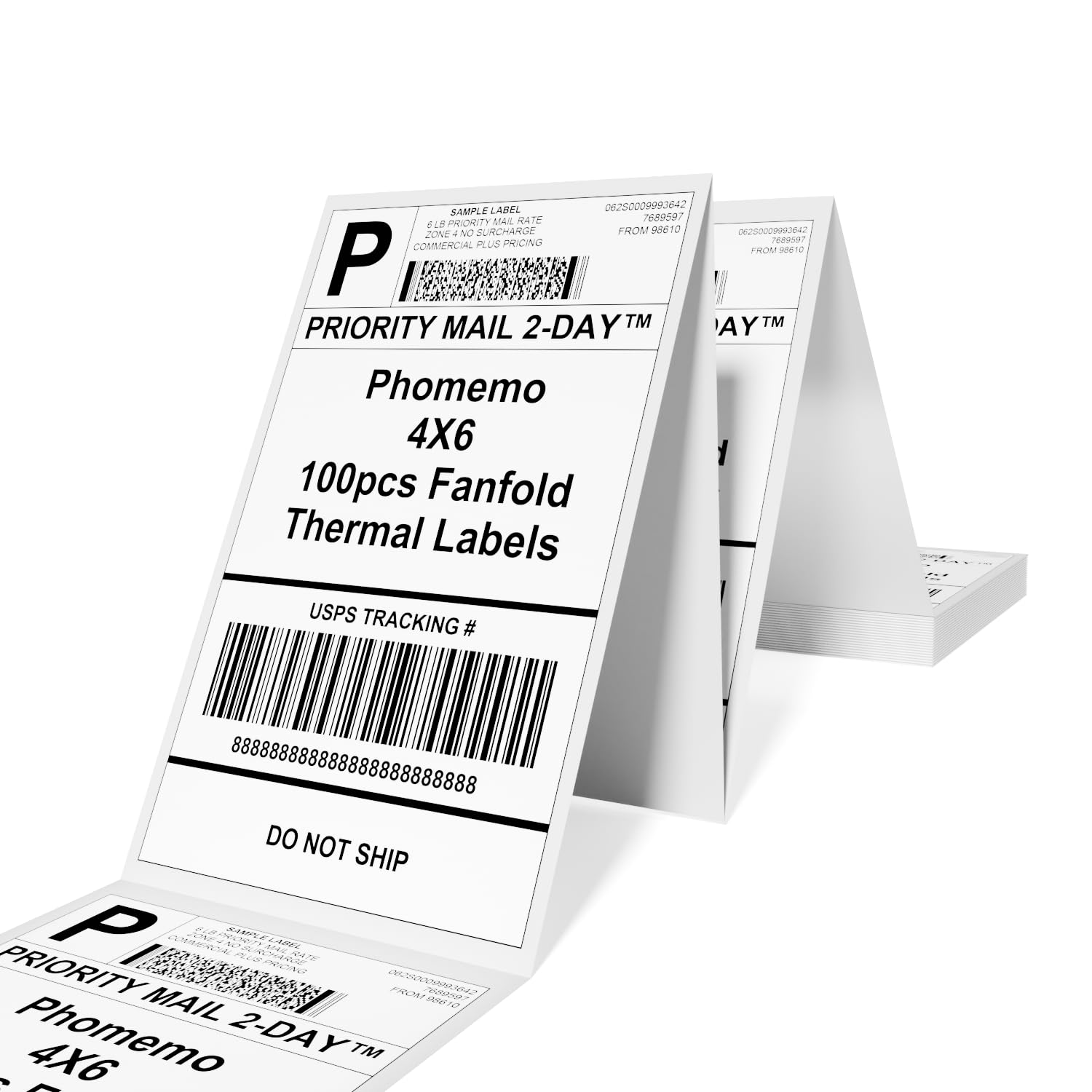 Snapklik.com : Phomemo 4"x6" Direct Thermal Shipping Label, Pack Of 100 ...