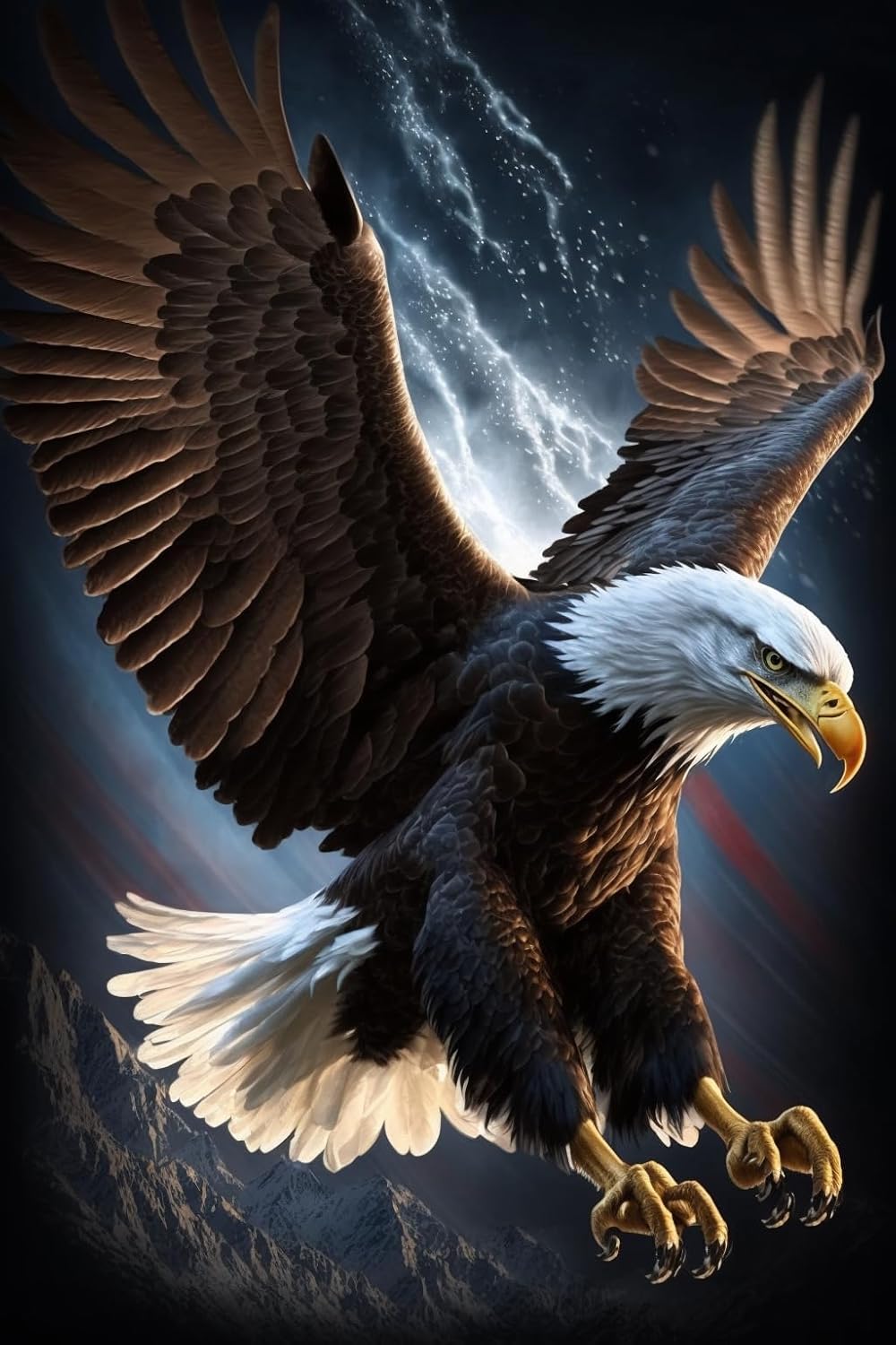 Amazon.com: Mimik Eagle Flying Poster Wall Art - The mighty eagle Art ...