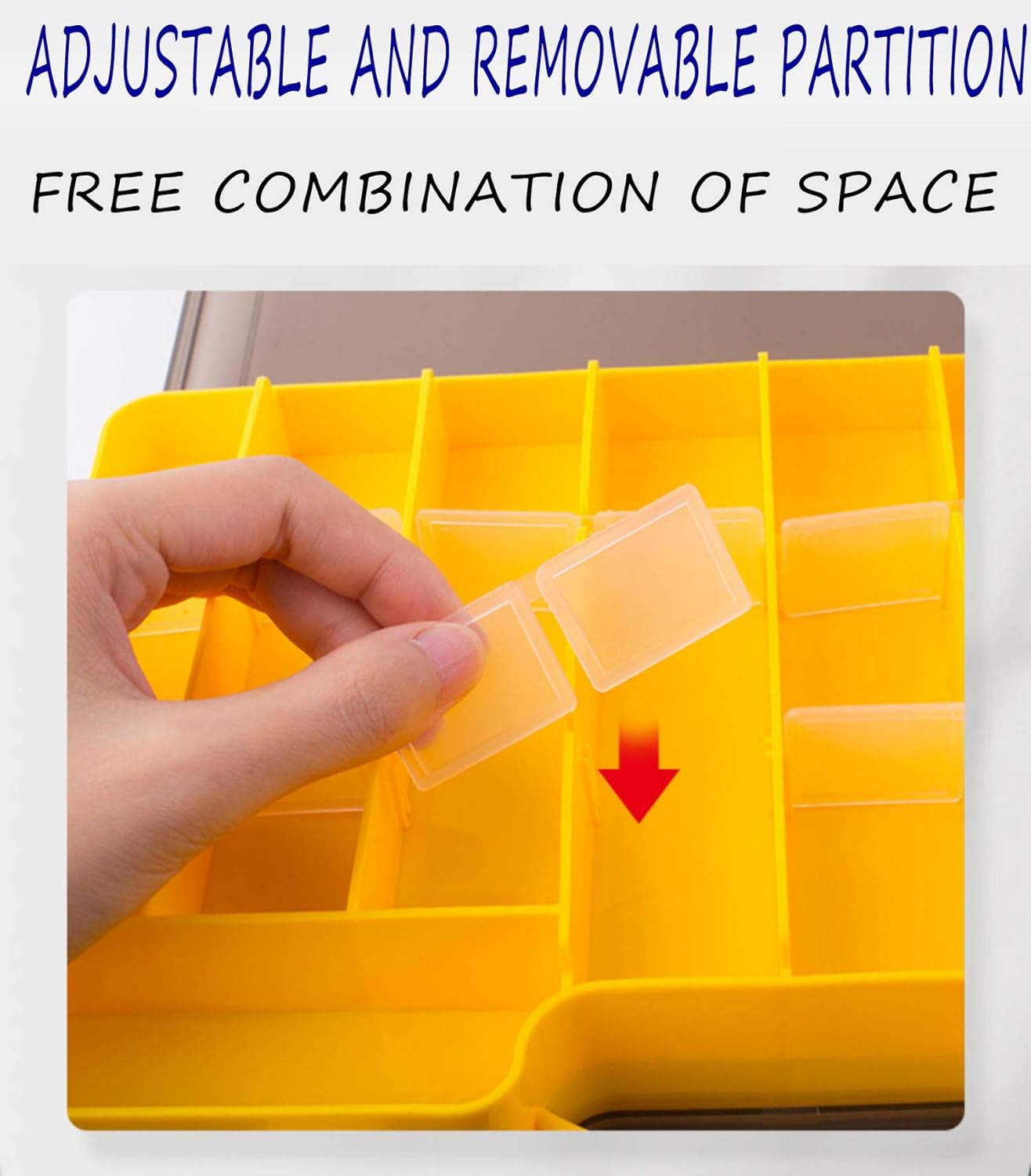 Buy LESOVI Fishing Tackle Box, Double-Sided with Removable Dividers ...