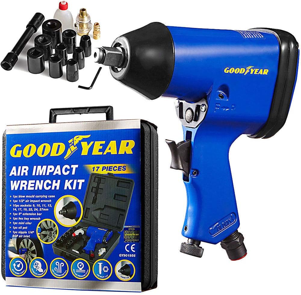 Goodyear Impact Socket Wrench Set, 6-Piece| Heavy Duty Chrome Vanadium ...