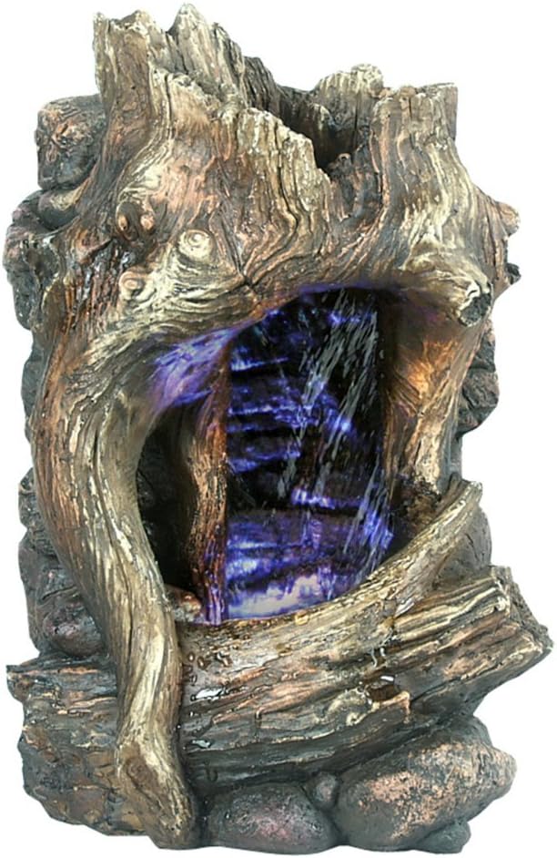 Amazon.com: Hi-Line Gift Ltd Tree Trunk Waterfall with LED Lite ...