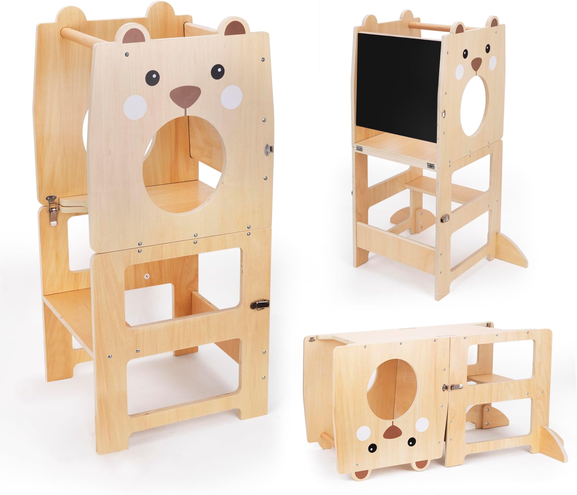 Amazon.com: 3-in-1 Toddler Learning Stool, Step Stool for Toddlers ...