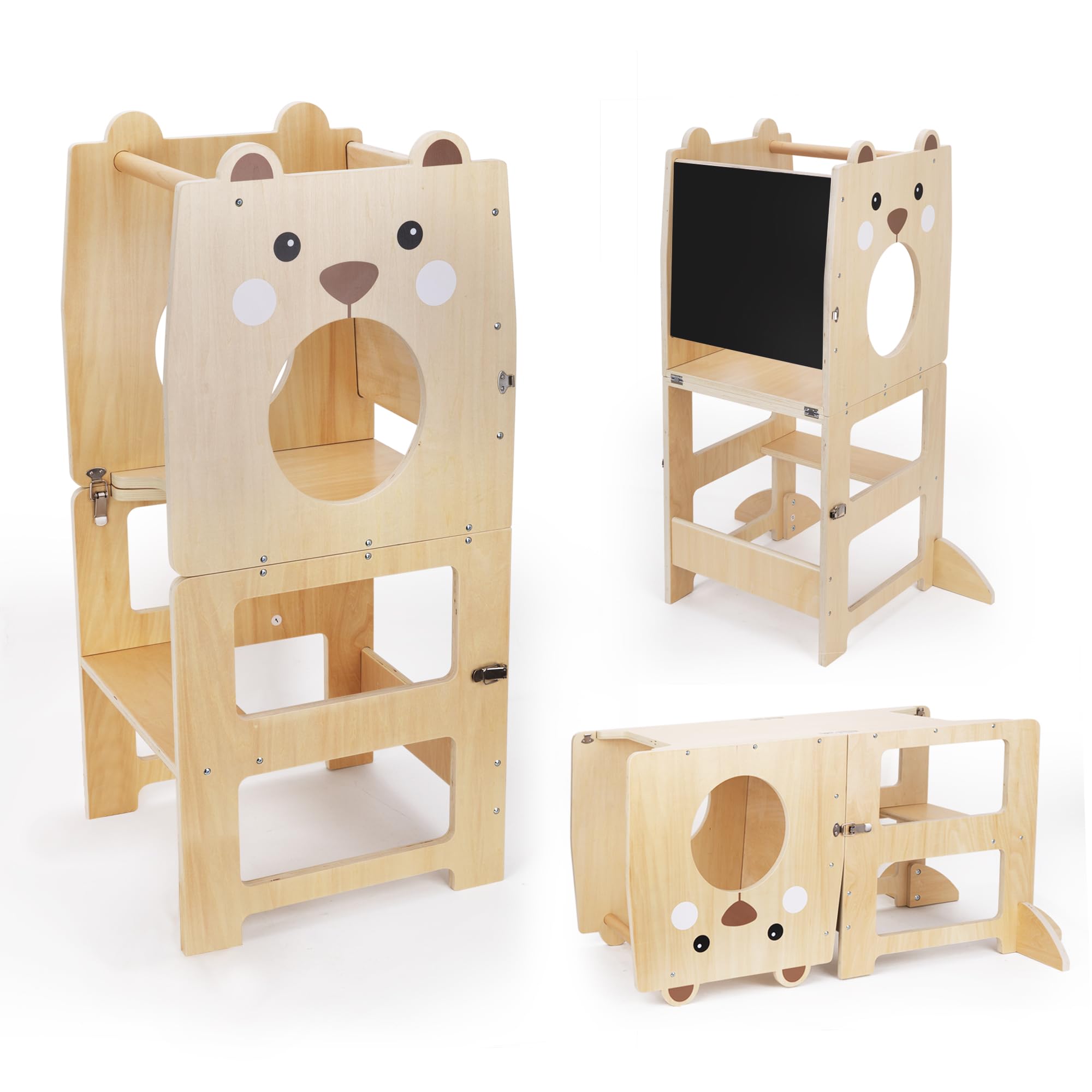 Amazon.com: 3-in-1 Toddler Learning Stool, Step Stool for Toddlers ...