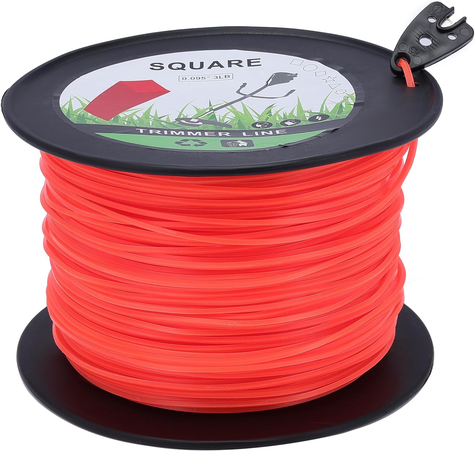 Amazon.com : Venseri .095-Inch Square Trimmer Line, 3 Pound Grass ...