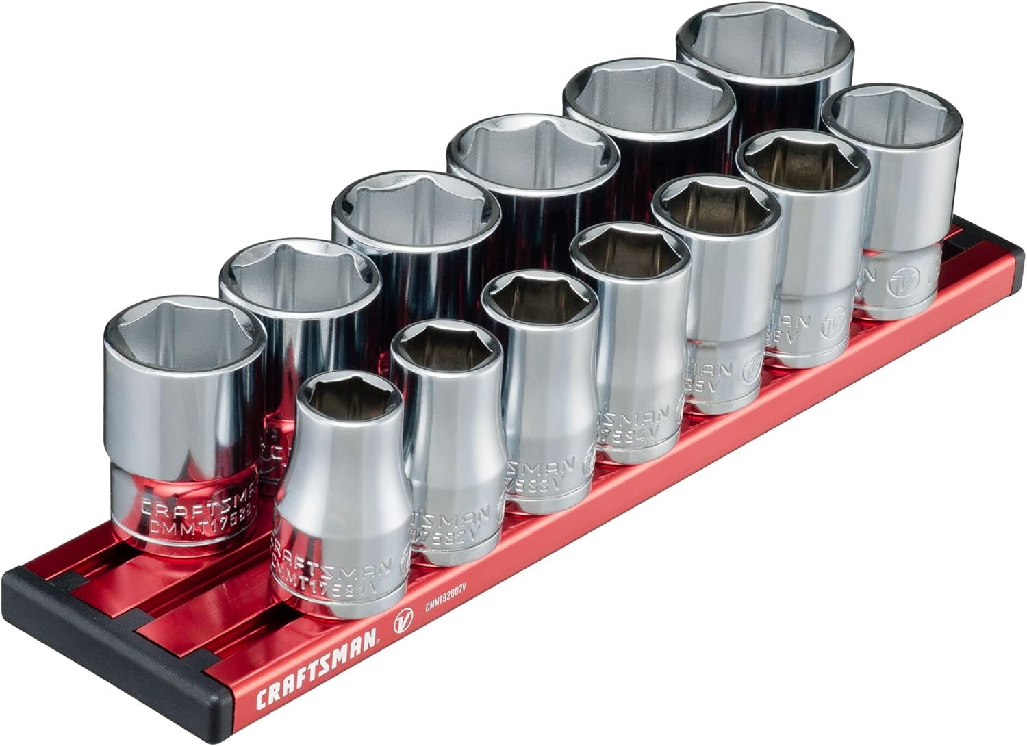 CRAFTSMAN 13-Piece 1/2 Drive Metric Socket Set with Magnetic Rail