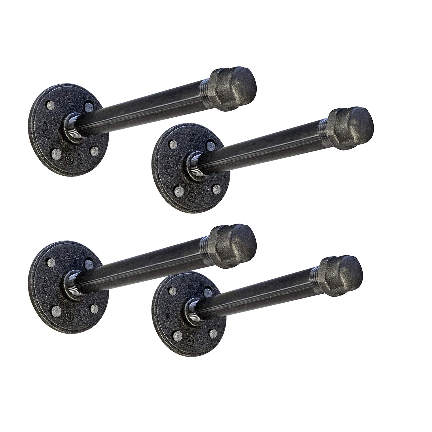 Amazon.com: Everflow 1208SFBT-4 Pipe Shelf Brackets, Industrial Pipe ...