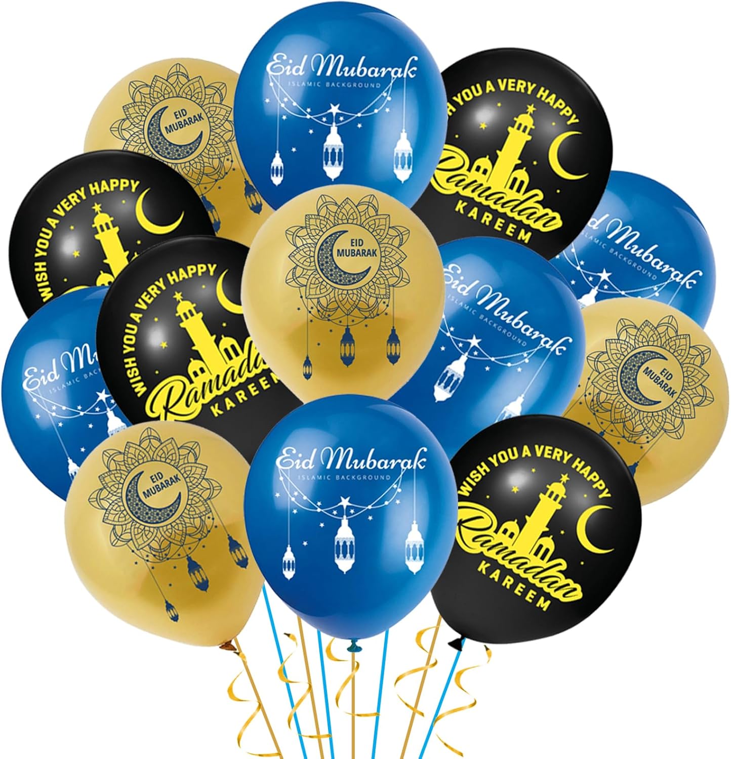 Amazon.com: Ramadan Balloons Eid Mubarak Balloon Star Moon Castle ...