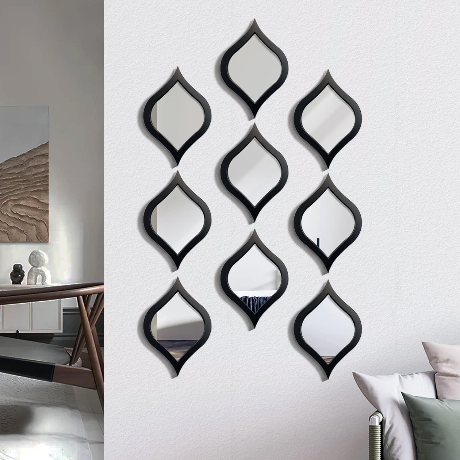 Amazon.com: LiveInUrban 9PCS Mid Century Modern Acrylic Black Tear Drop ...