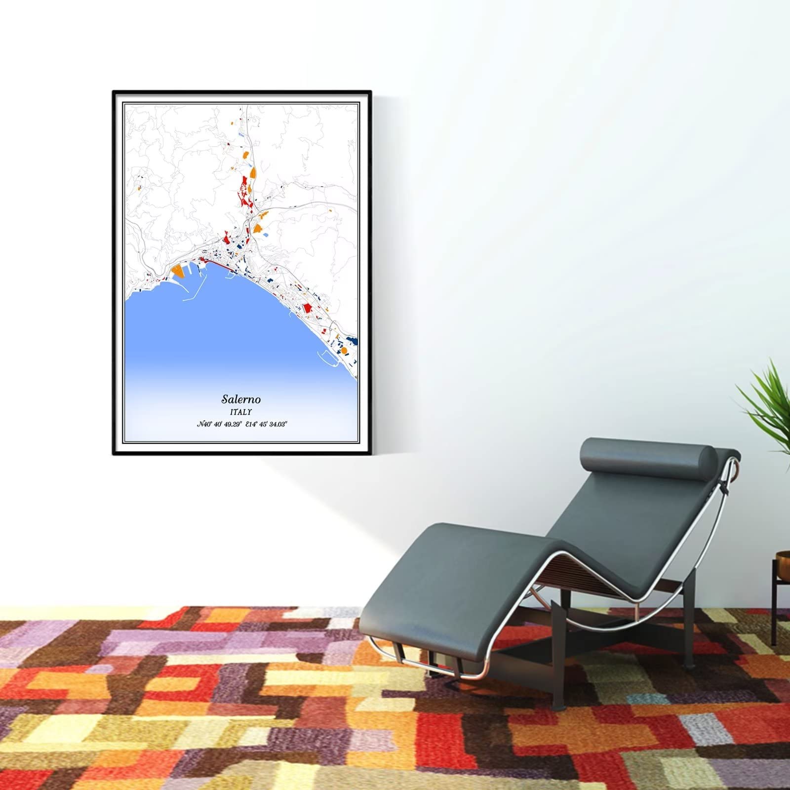 Salerno Italia Mapa Con Map Of Salerno Hi Res Stock Photography And