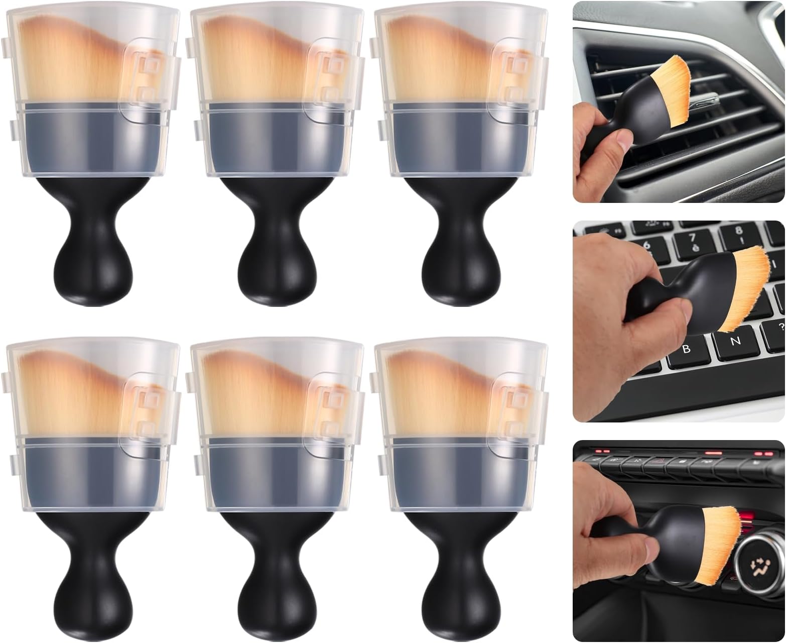 Amazon.com: VTMCUI 5 PCS Car Interior Detailing Brush, Interior Dust ...