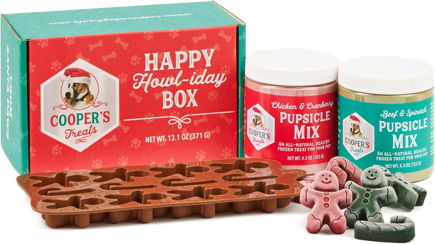 Amazon.com: Cooper's Treats Happy Howl-iday Box - Festive Frozen Dog ...