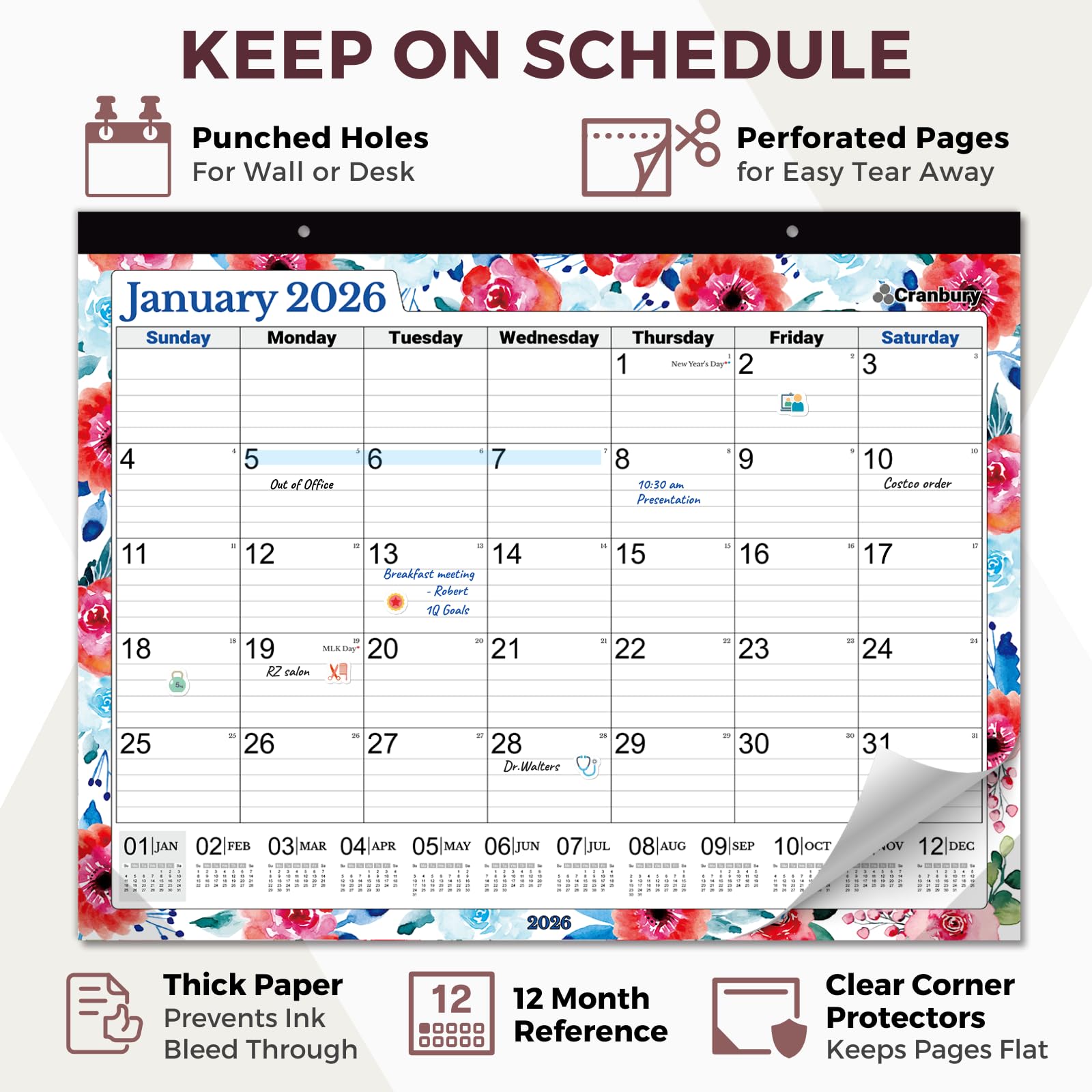 Snapklik.com : Large 22x17 Desk Calendar 2026, Use Jan To Dec 2026 As ...