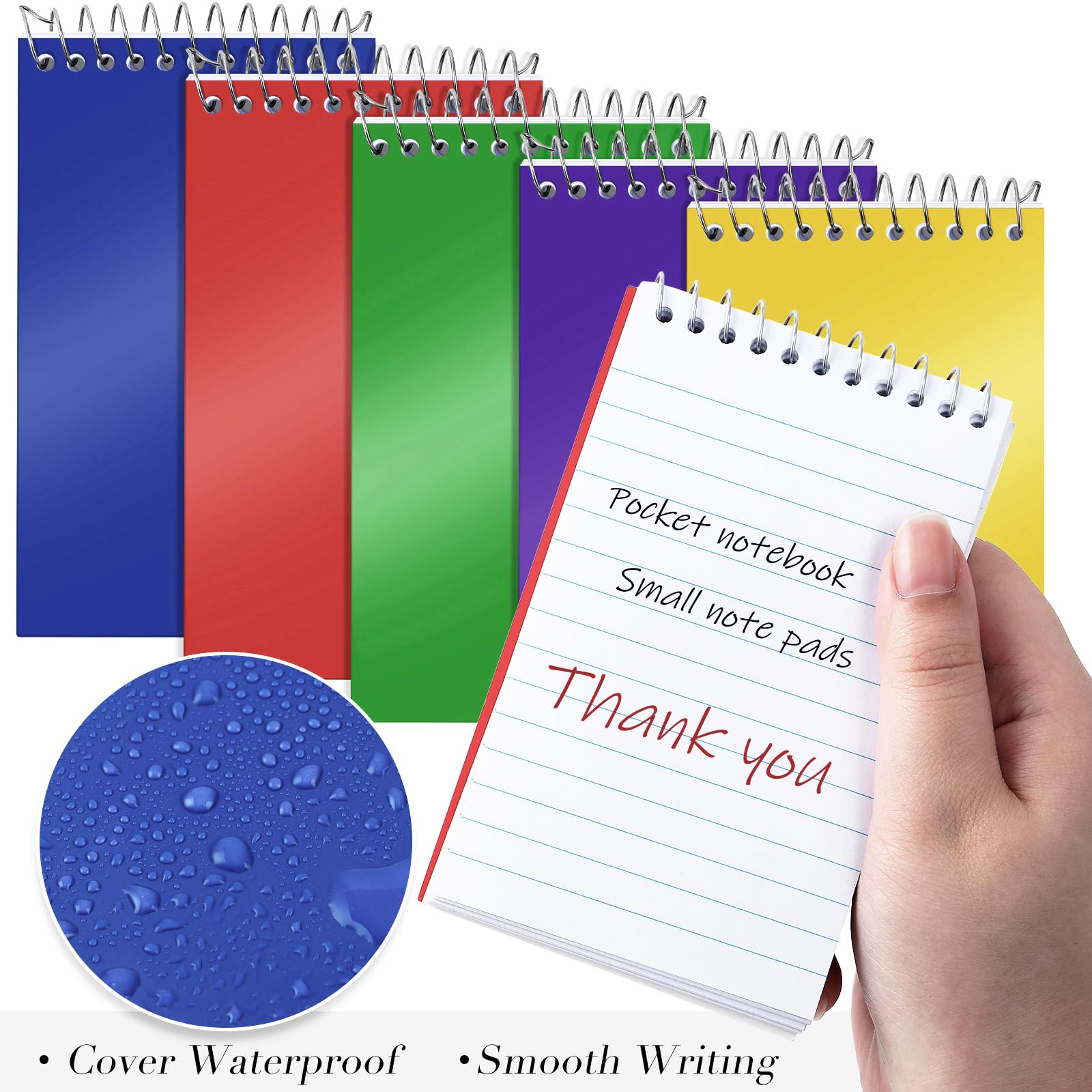 Note Pads 3x5 Mead Small Spiral Notebooks, Lined College Ruled Paper ...