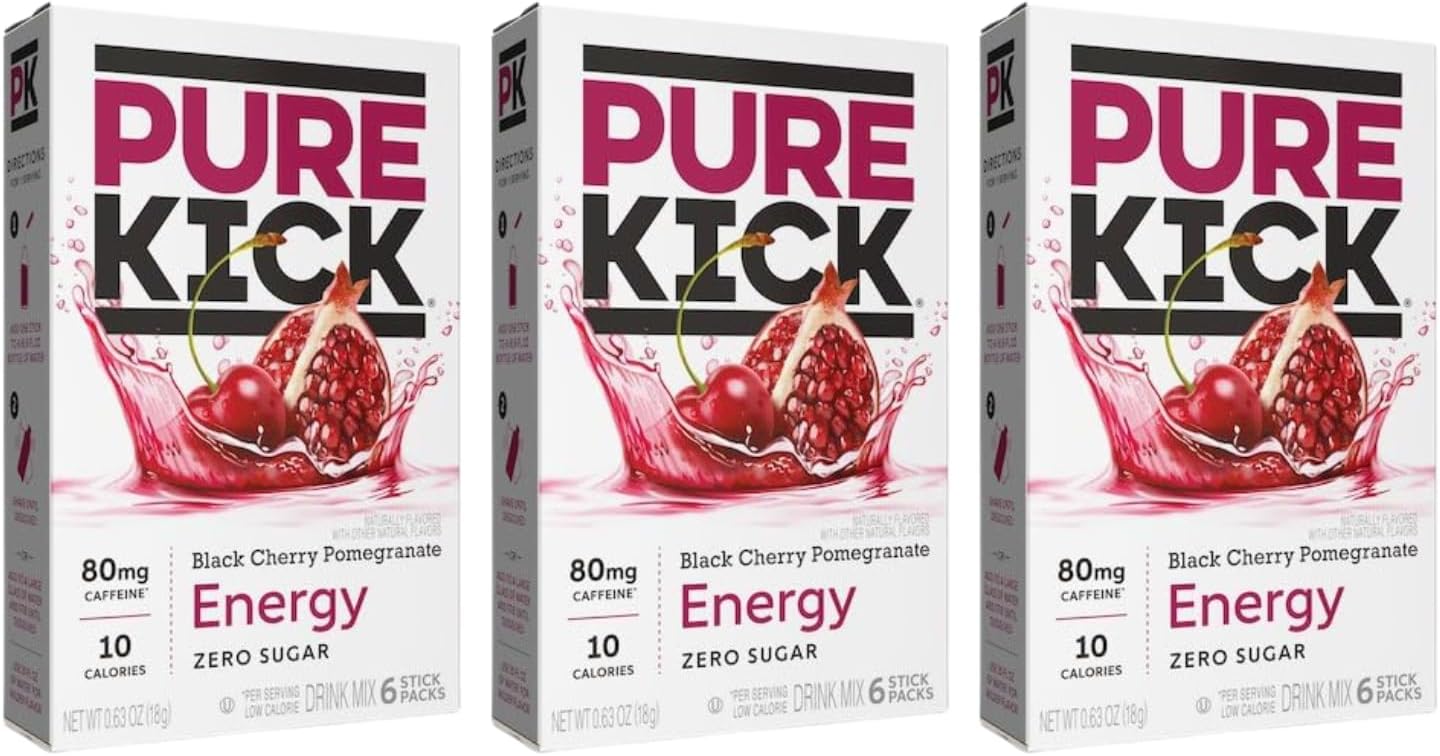 Amazon.com : PURE KICK Energy Singles To Go Drink Mix, Jolly Rancher ...