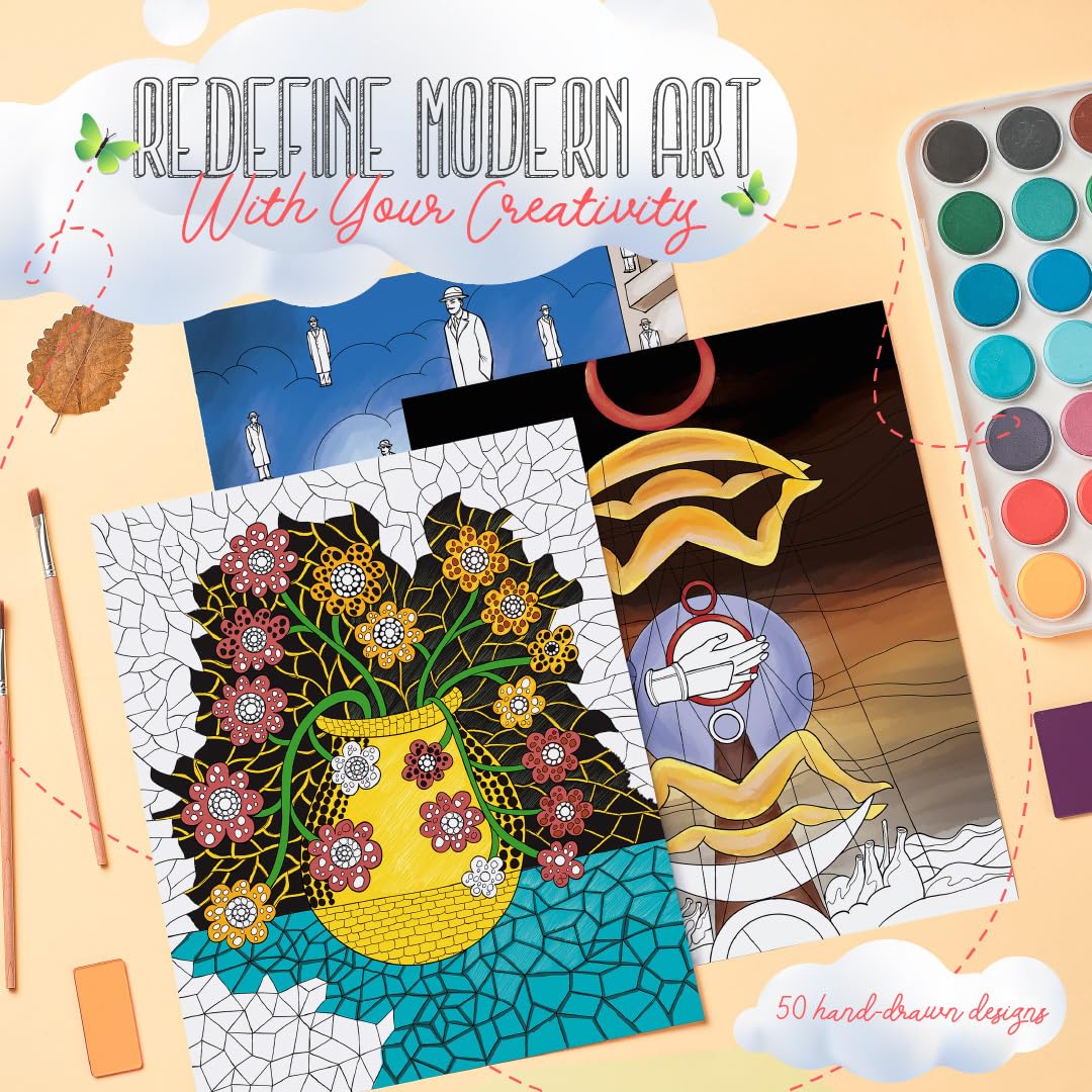 Snapklik.com : Modern Art, Volume II Spiral Bound Adult Coloring Book ...