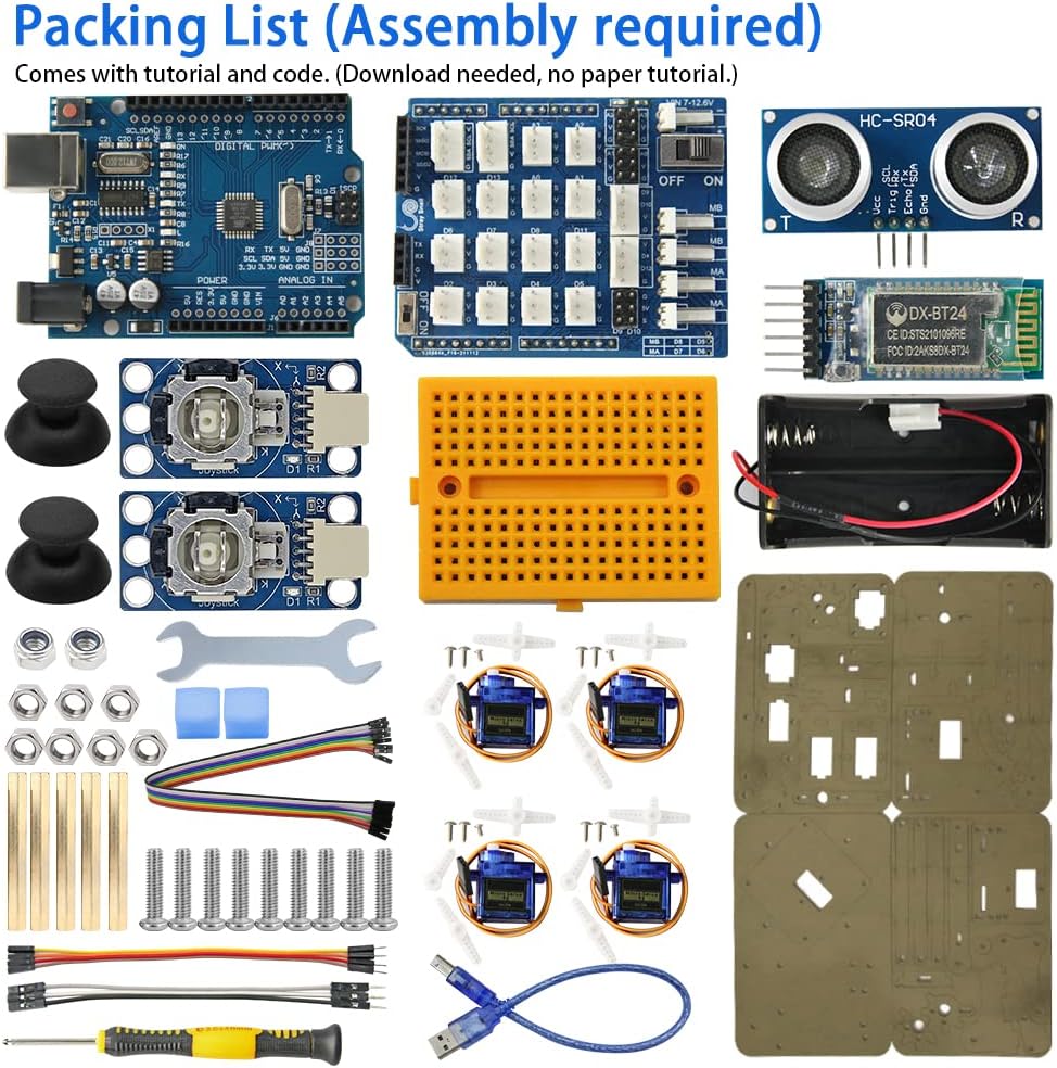 Kit de brazo robot para Arduino, reconocimiento inteligente ultrasónico ...